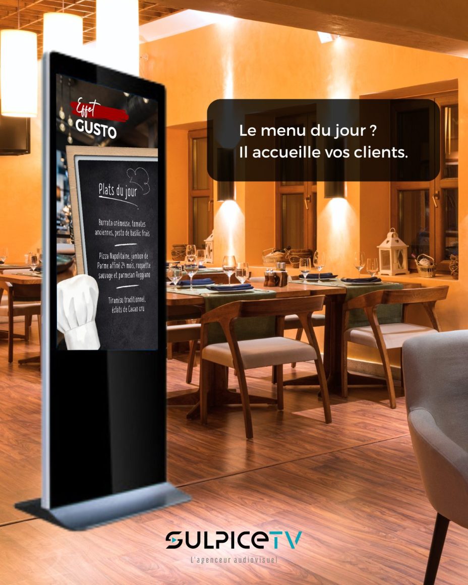 Découvrez notre totem d'affichage dynamique pour votre restaurant ...